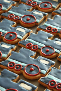 Decorated Train Sugar Cookies, Daring Bakers Challenge
