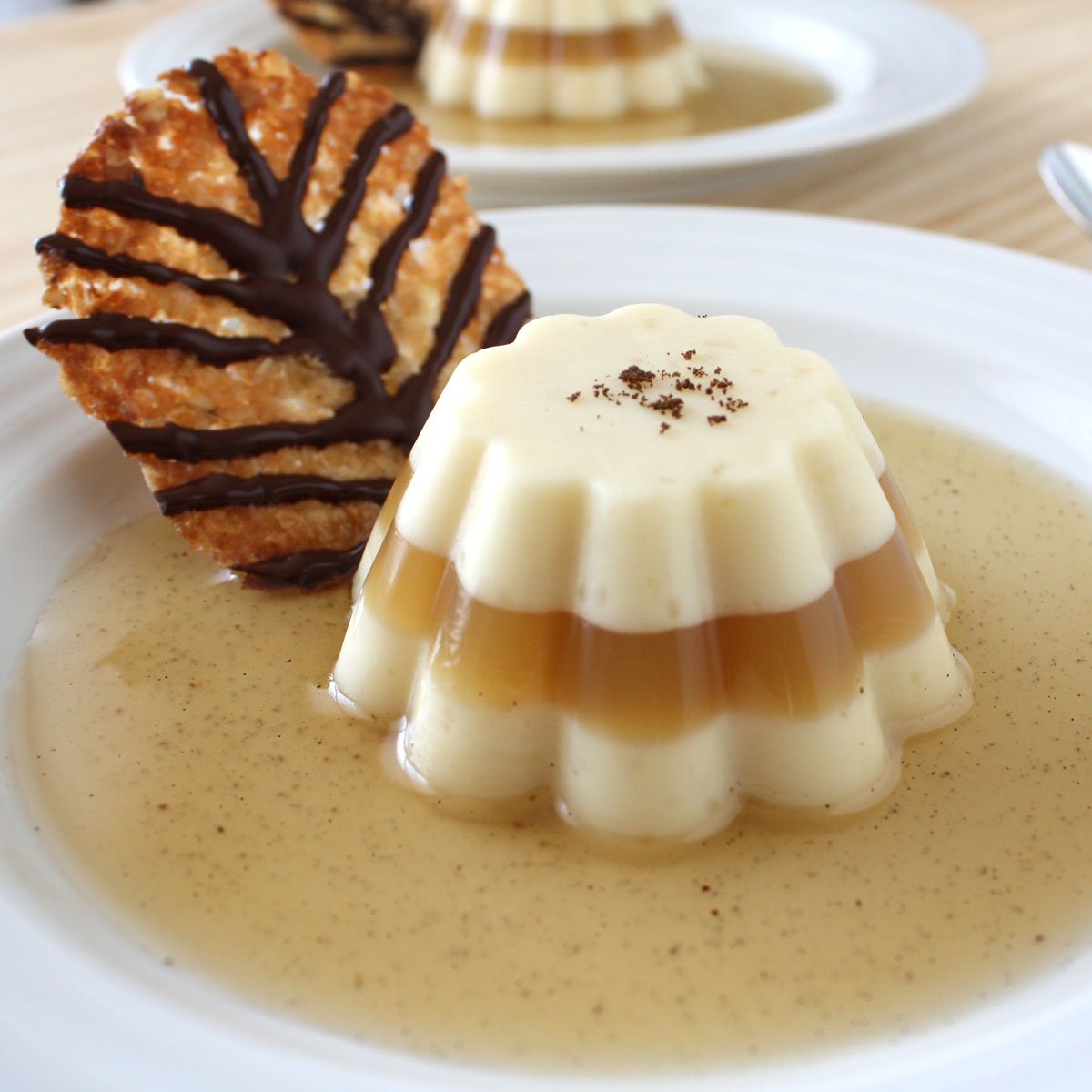 Ginger Panna Cotta & Pear Gelee with Agar-Agar | DessArts